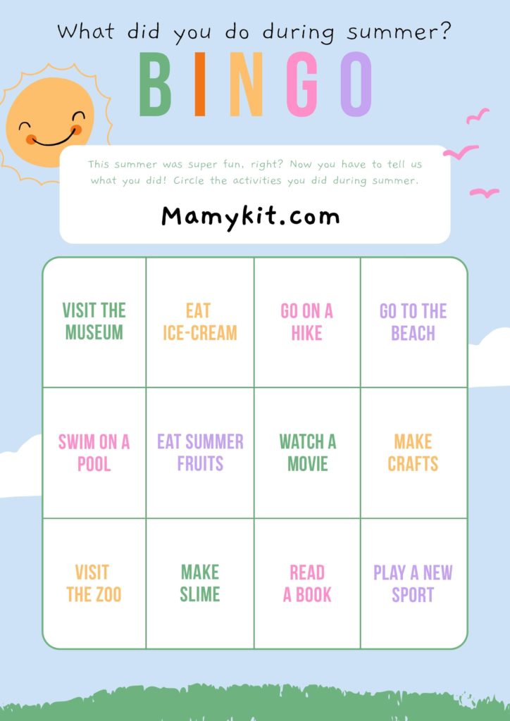 Back To School Bingo - Mamykit
