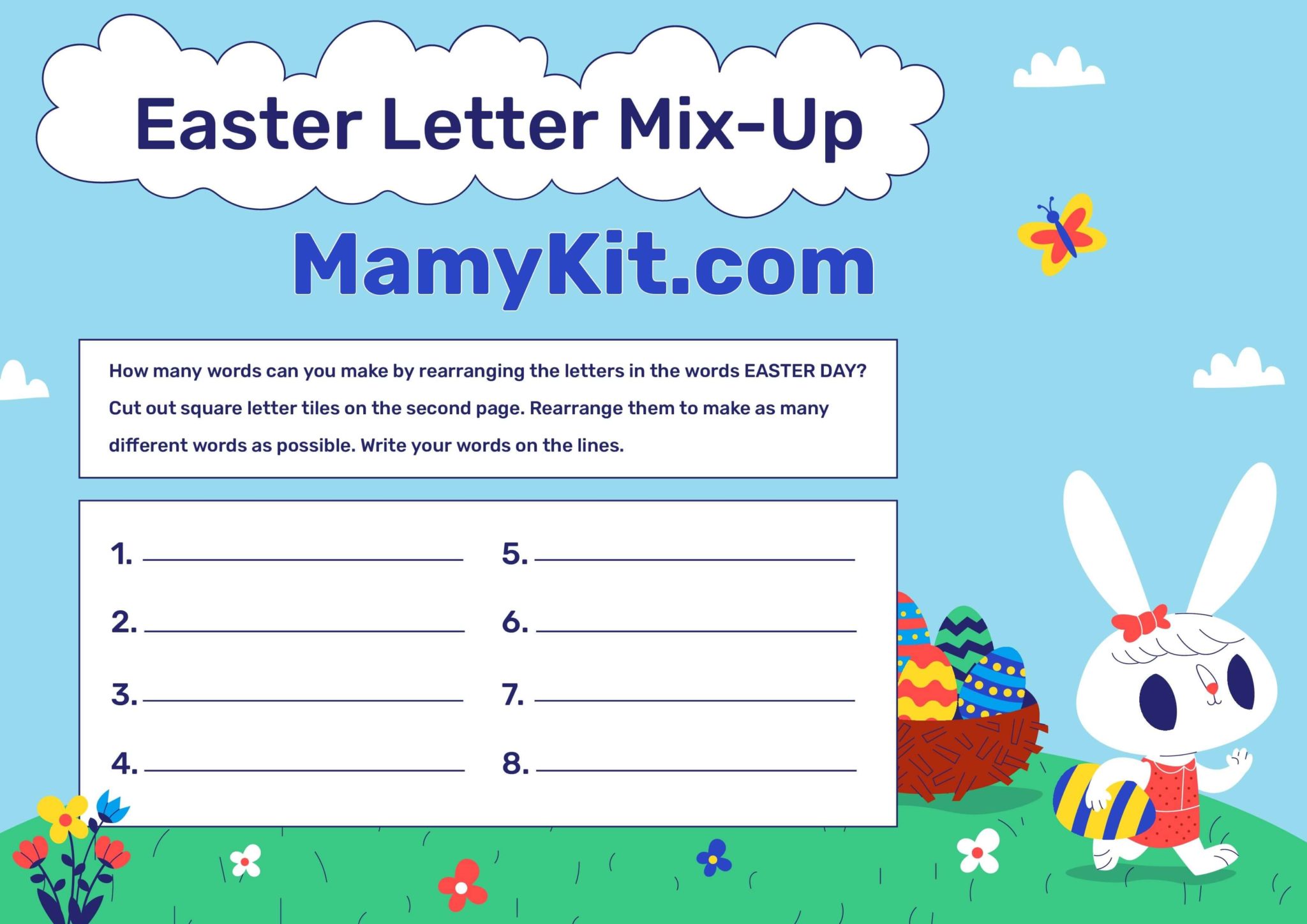 Child-like Letter Mix-up Easter - Mamykit