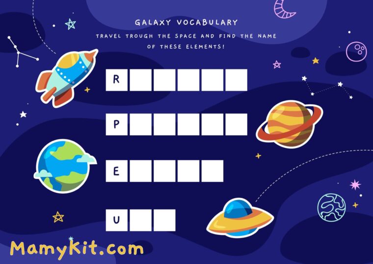 Creative Colorful Vocabulary Galaxy - Mamykit