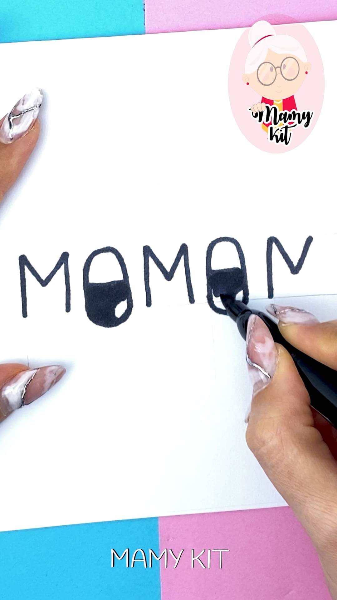 DESSINER UNE MAMAN À PARTIR DU MOT MAMAN - Mamykit