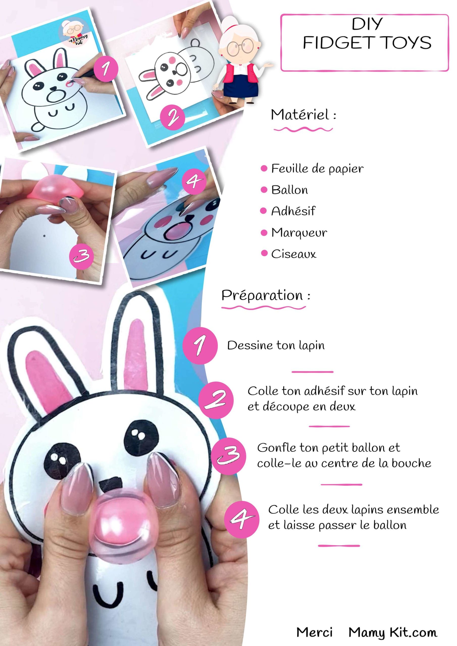 BUNNY PAPER SQUISHY - Mamykit