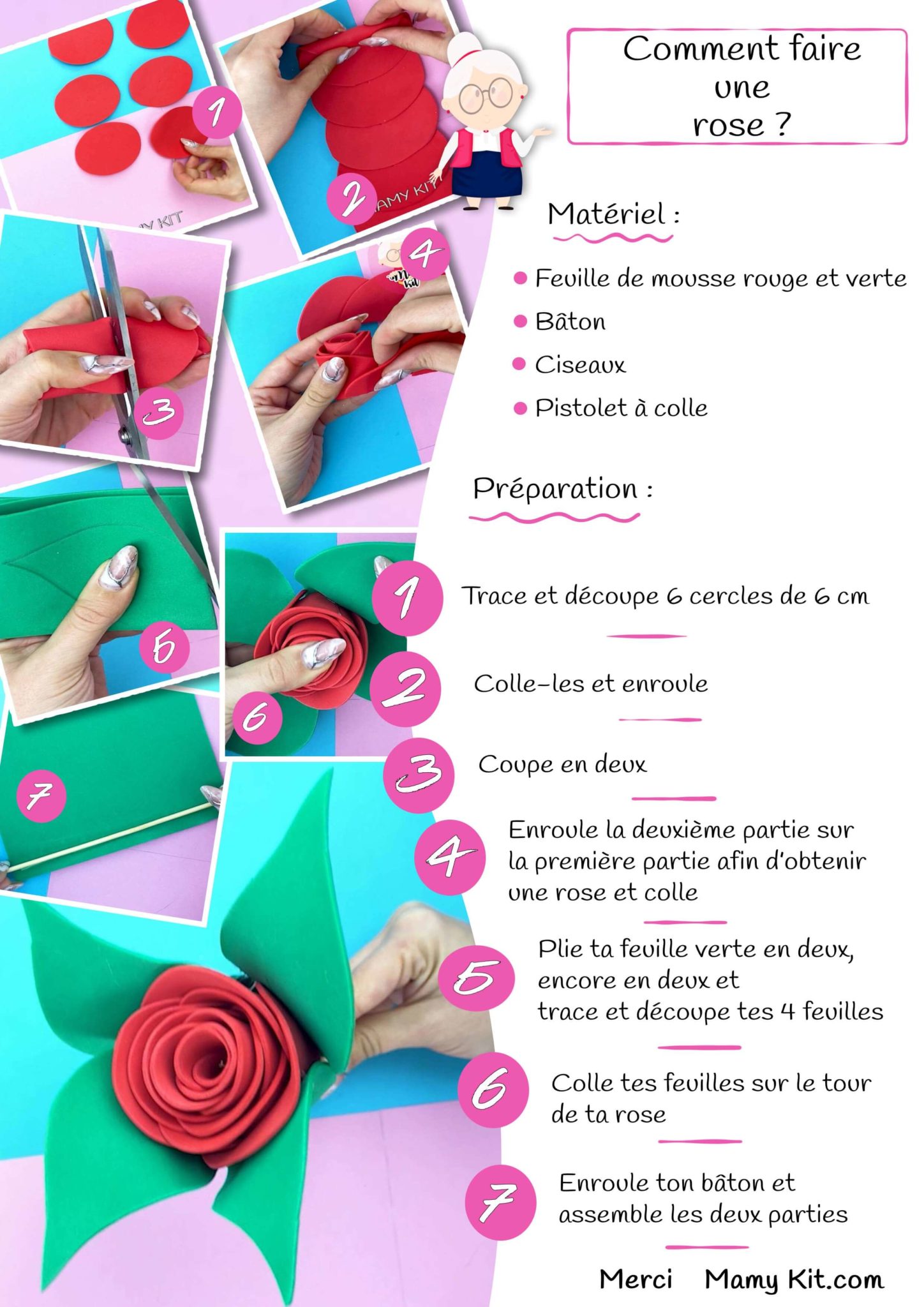 Comment faire une rose ? - Mamykit