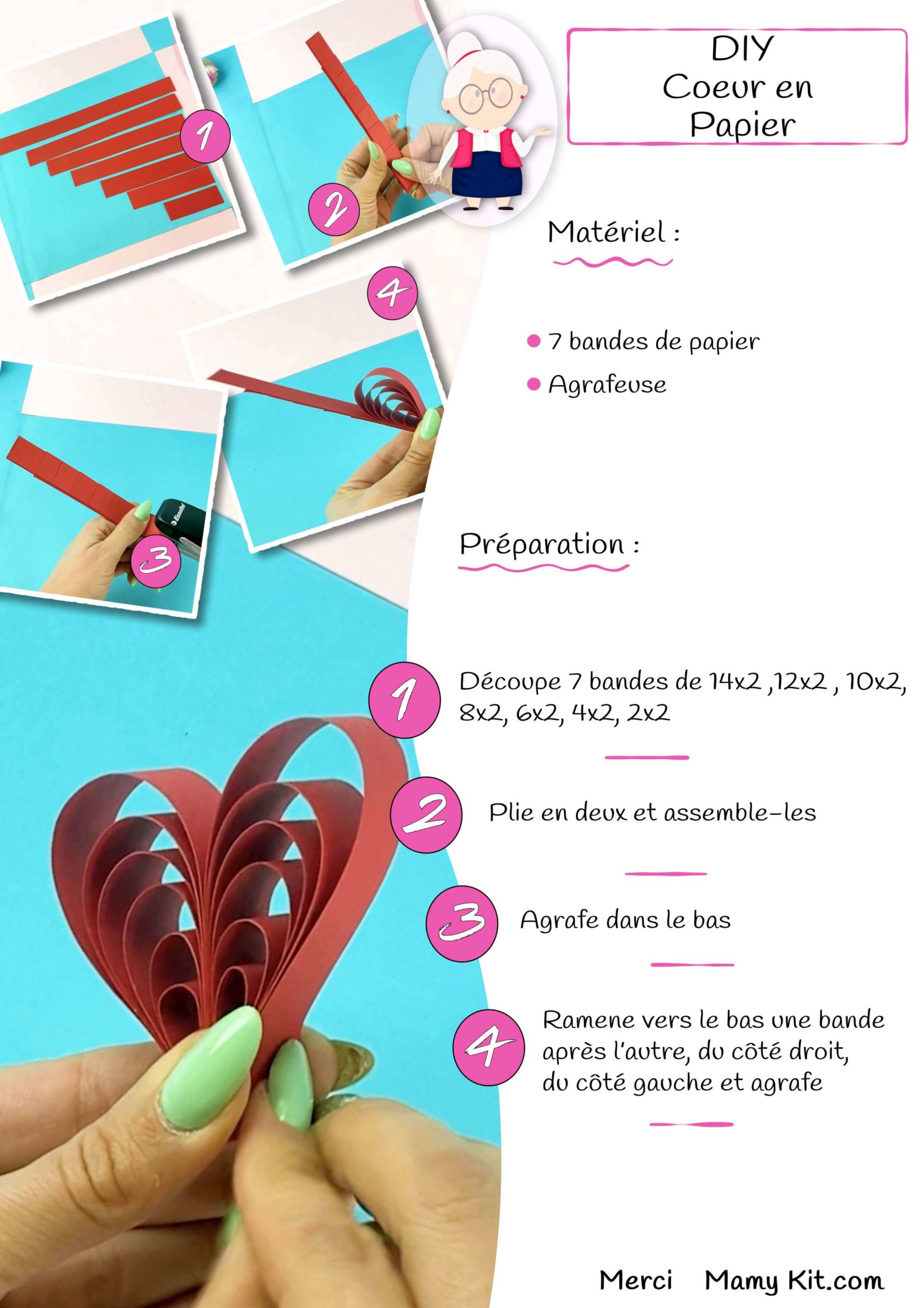 Comment faire un cœur en papier ? - Mamykit